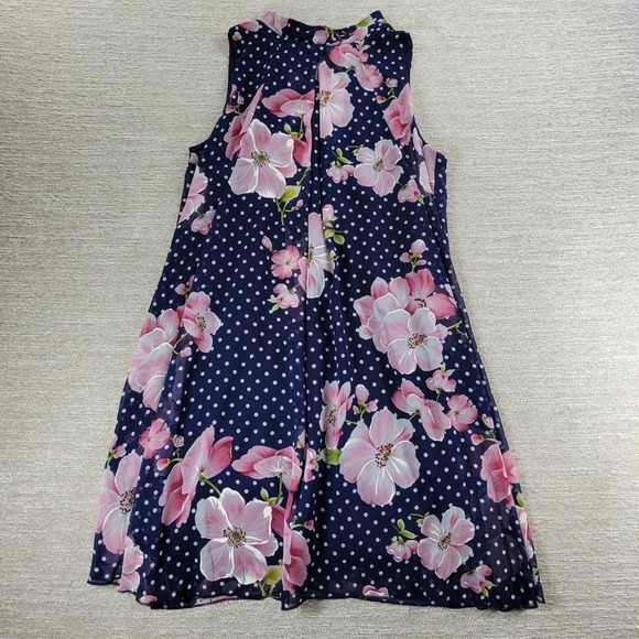 Robbie Bee | Dresses | Robbie Bee Chiffon Mini Dress 2 Blue Floral ...